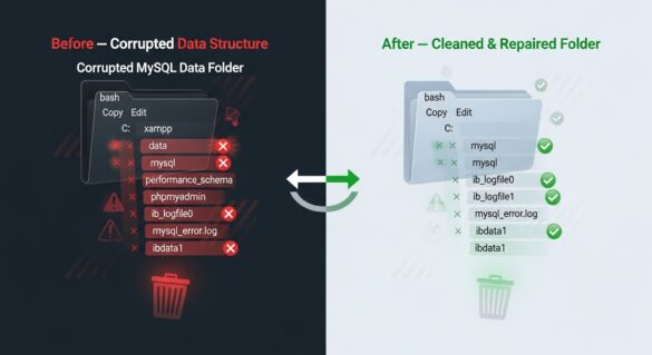 Fix XAMPP MySQL Error: MySQL Shutdown Unexpectedly Solved - Apex Byte